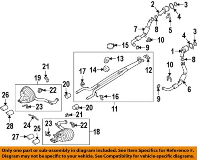 PORSCHE OEM 08-23 Cayenne Exhaust Components-Converter Pipe Clamp ...