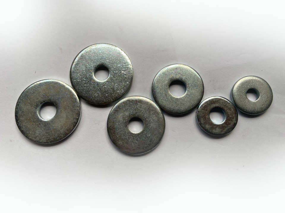 Washers Heavy Duty Zinc Washer Various Size Options x 5mm Thick ...
