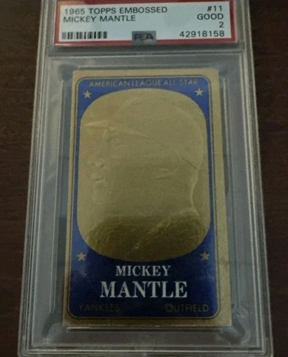 1965 Topps Embossed #11 Mickey Mantle PSA 2 Yankees (0659) | eBay
