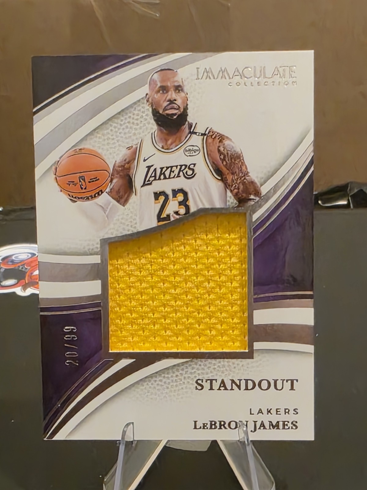 2024 PANINI IMMACULATE #SM-LBJ LeBRON JAMES STANDOUT GAME USED PATCH 20 ...