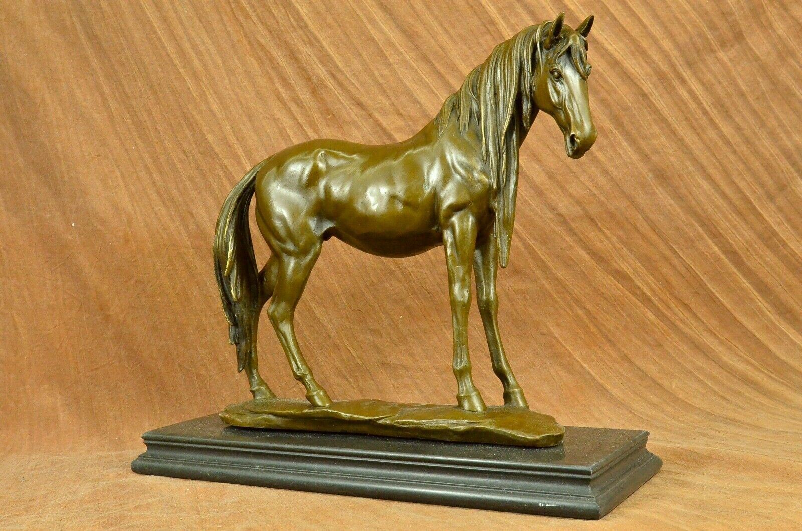 Wild Horse Galloping Stampede Mustang Bronze Marble Statue Ranch ...