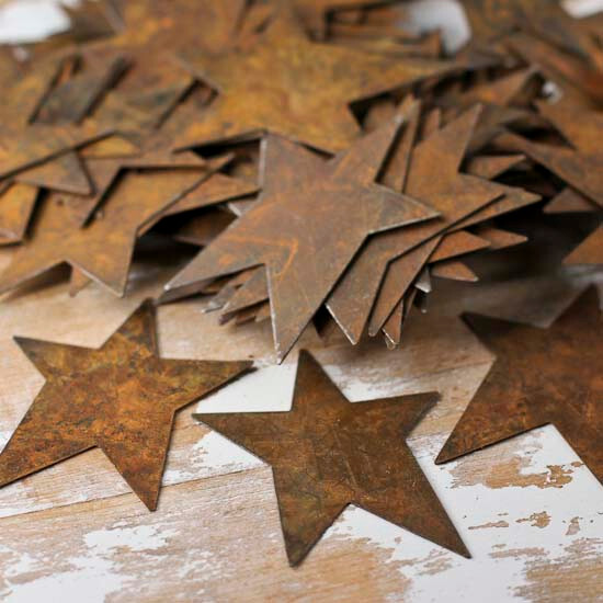 Bulk Package of 100 Rusty 2-1/2" Tin Primitive Stars | eBay
