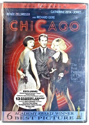New & Sealed - Chicago (DVD, 2003, Full Frame) Renée Zellweger, Richard ...