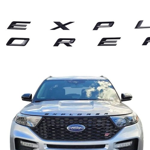 Gloss Black Front Hood Emblem For 20-22 Explorer Letter Sport Replace ...