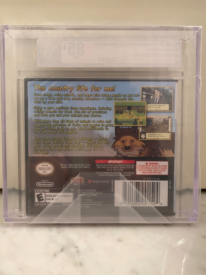 Shepherd's Crossing 2 Nintendo DS VGA 85+ FACTORY SEALED WATA RAREST DS ...