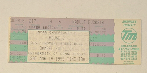 NCAA Championship Uconn Women Basketball Ticket Stub Rebecca Lobo 3/18 ...