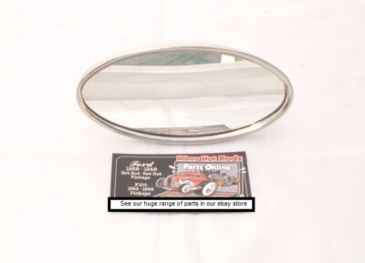 HOT ROD FORD OVAL STREET ROD REAR VIEW MIRROR STICK ON SUIT VINTAGE/HOT ...