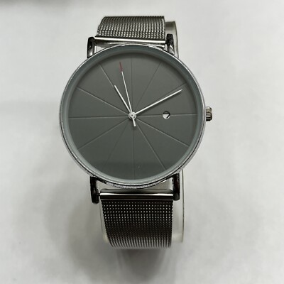 Unisex YOLAKO Watch, Mesh Band, SILVER Dial w/date, New Battery | eBay