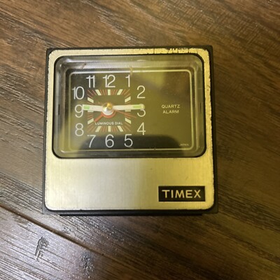 Miniature Timex alarm clock battery powered made in Japan vintage | eBay