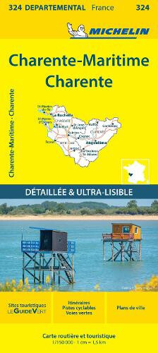 Charente Charente-Maritime - Michelin Local Map 324: Map by Michelin | eBay