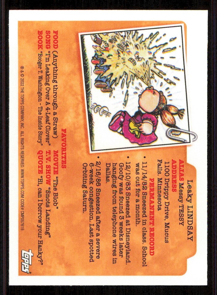 2022 Topps Chrome Garbage Pail Kids Series 5 #170b Luke Puke | eBay