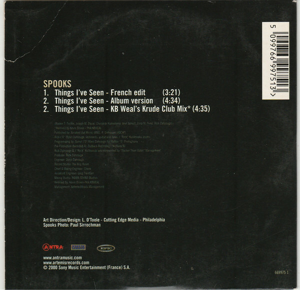 SPOOKS - Things I've Seen - CD SINGLE CARDSLEEVE 3 TITRES 2000 | eBay