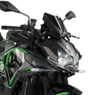 Kawasaki Z H2 2020 - 2023 Puig Sport Screen Black Opaque ZH2 20506N | eBay