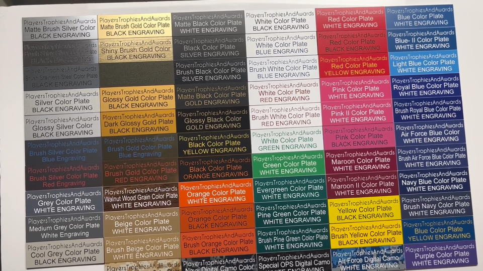 .75 x 1.75 PLASTIC Engraved name plate custom Trophy Tag Engraving ...