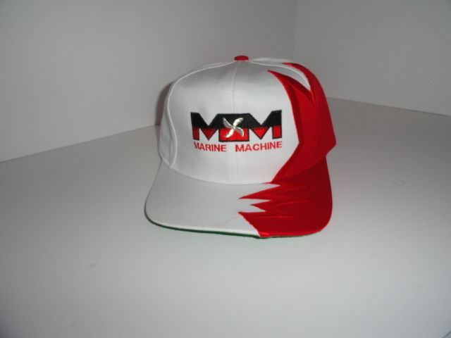 Marine Machine Red jagged edge embroidered baseball cap | eBay