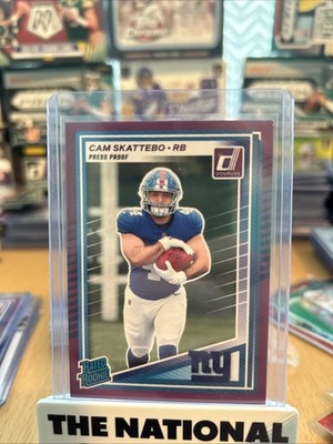 2025 Panini Donruss Cam Skattebo Rated Rookie Purple Press Proof (READ ...