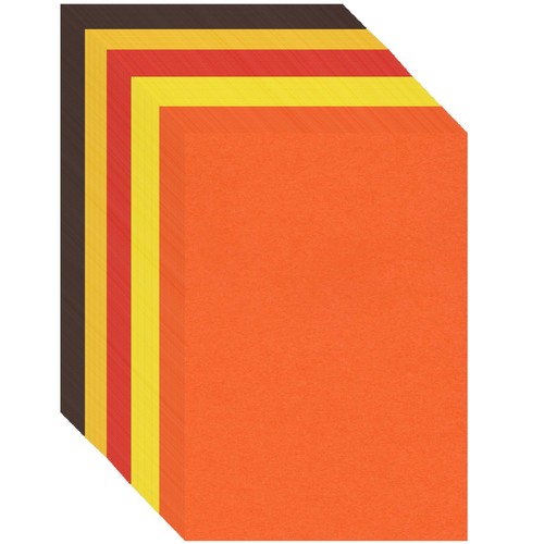 100 Sheets Autumn Cardstock, 5 Assorted Colors Thick Paper Autumn Fall ...