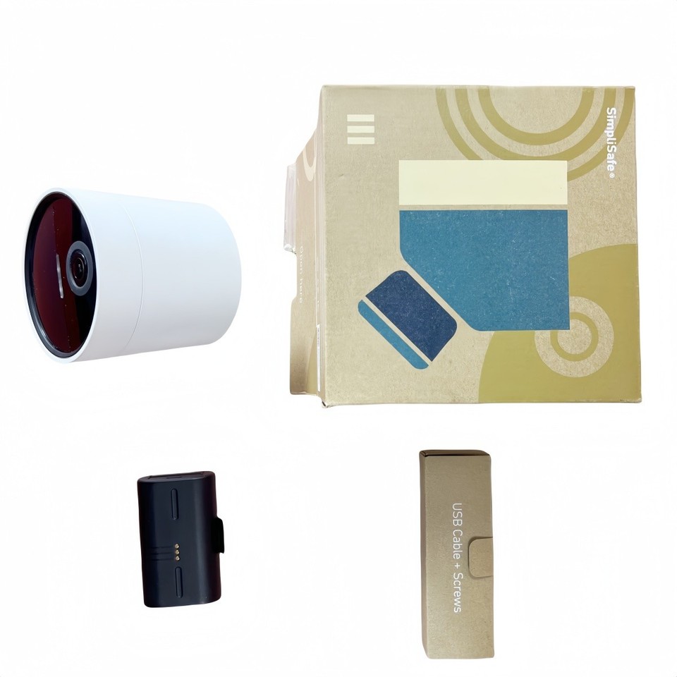 SimpliSafe Wireless Outdoor 1080P Security Camera White Guard Motion ...