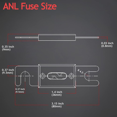 3 Pack 150 AMP ANL Fuse Holder Kit 0/2/4/8 Gauge AWG 150A Fuses Block ...