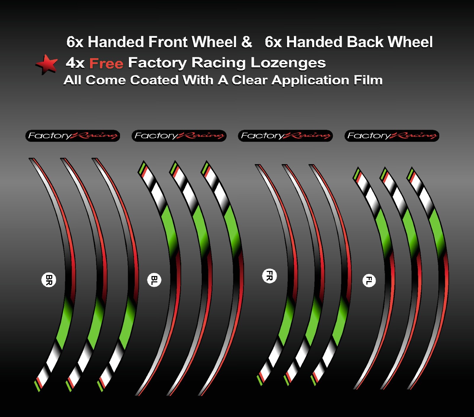 Red Tapered Motorcycle Wheel Rim, For Rims, Tape stickers bike decal ...