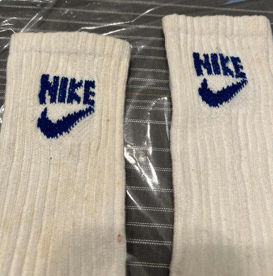 Vintage 90s Nike Tube Socks Blue Spell Out Logo | eBay