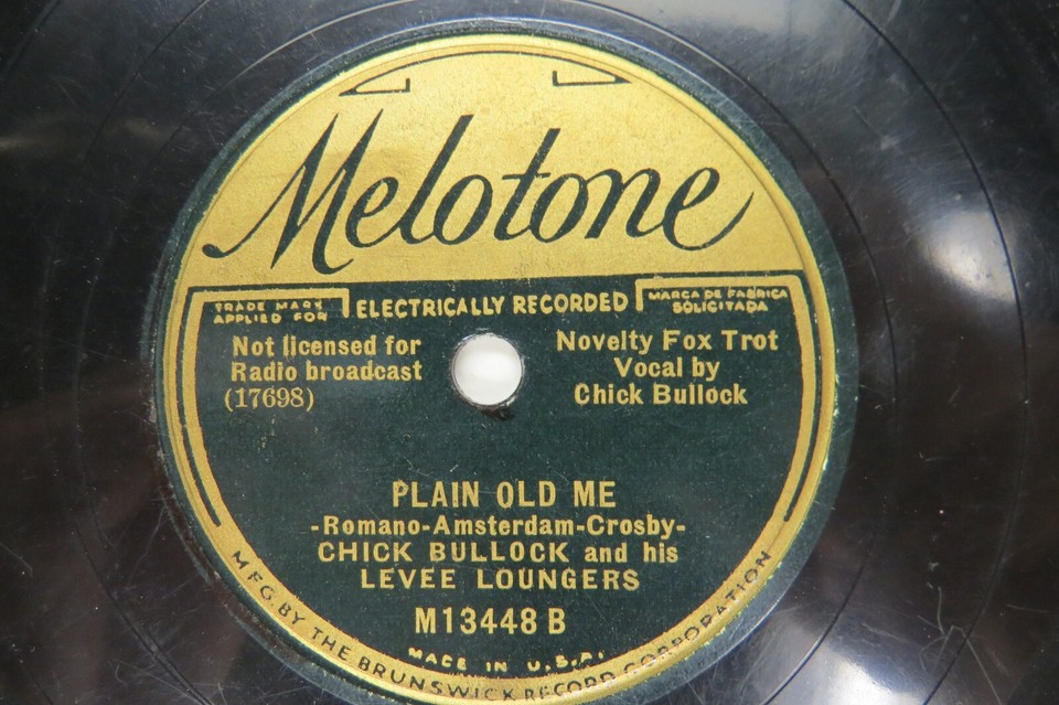 Chick Bullock & Levee Loungers - MELOTONE M13448 - Lulu's Back in Town ...