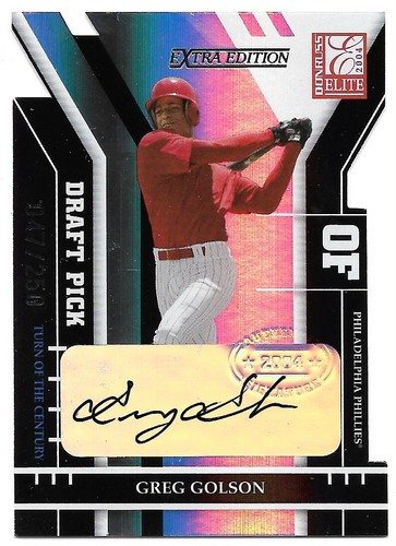 GREG GOLSON 2004 Donruss ELITE Turn of the Century Autograph 47/250 ...