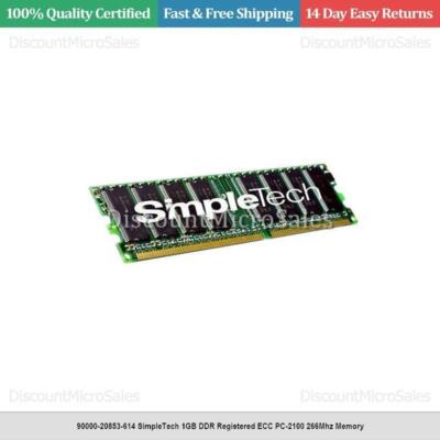90000-20853-614 SimpleTech 1GB DDR Registered ECC PC-2100 266Mhz Memory ...
