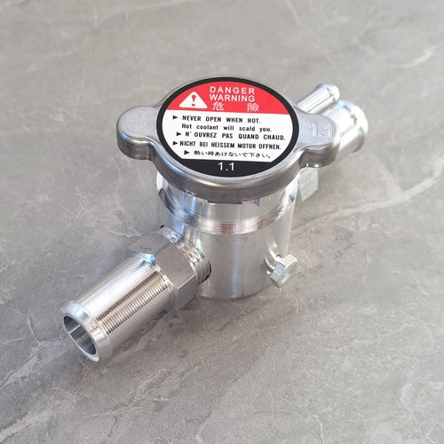 Universal 19mm Aluminum Inline Filler Neck - 3/4" Coolant Water Tank ...