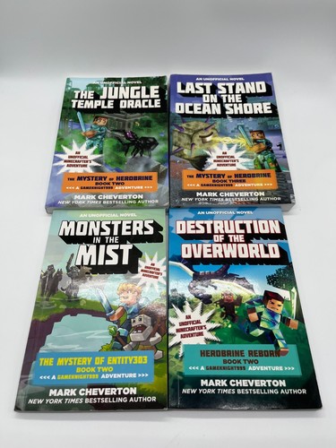 Minecraft Unofficial Novel by Mark Cheverton Book Lot (4 books) GUS | eBay