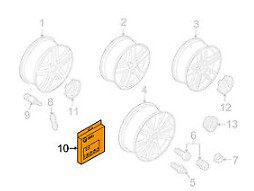 NEW VOLKSWAGEN TOUAREG 7L WHEEL LOCK KIT 2H0698137 ORIGINAL | eBay