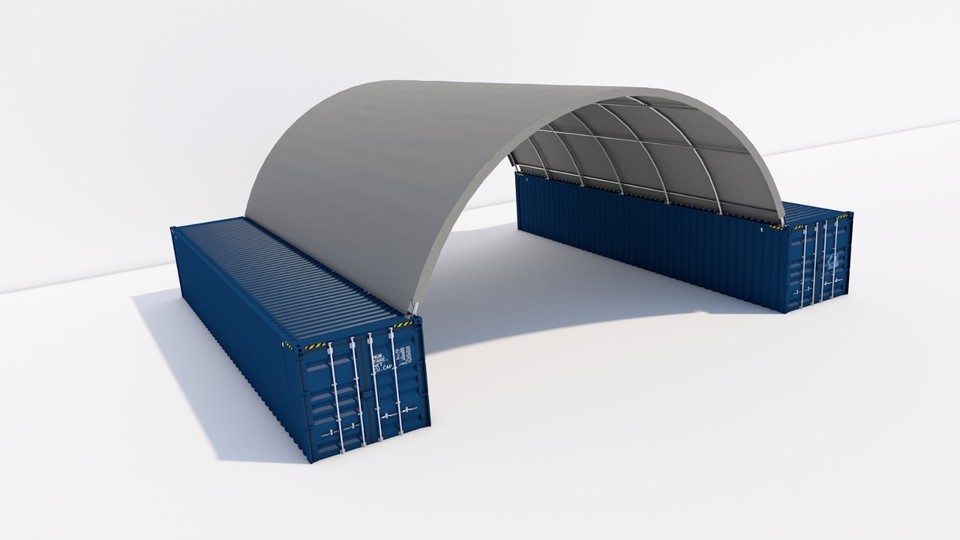 33W-40L-12H (ft) Quonset Hut Shipping Container Roof Quonset Hut Shed ...