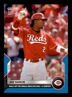 2022 Topps Now Blue Parallel #725 Jose Barrero Reds 17/49 | eBay