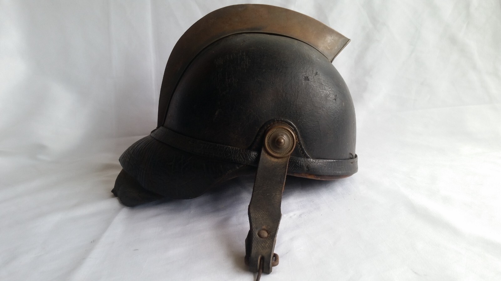 1800s Early 1900s French German Leather Fire Brigade Helmet | eBay