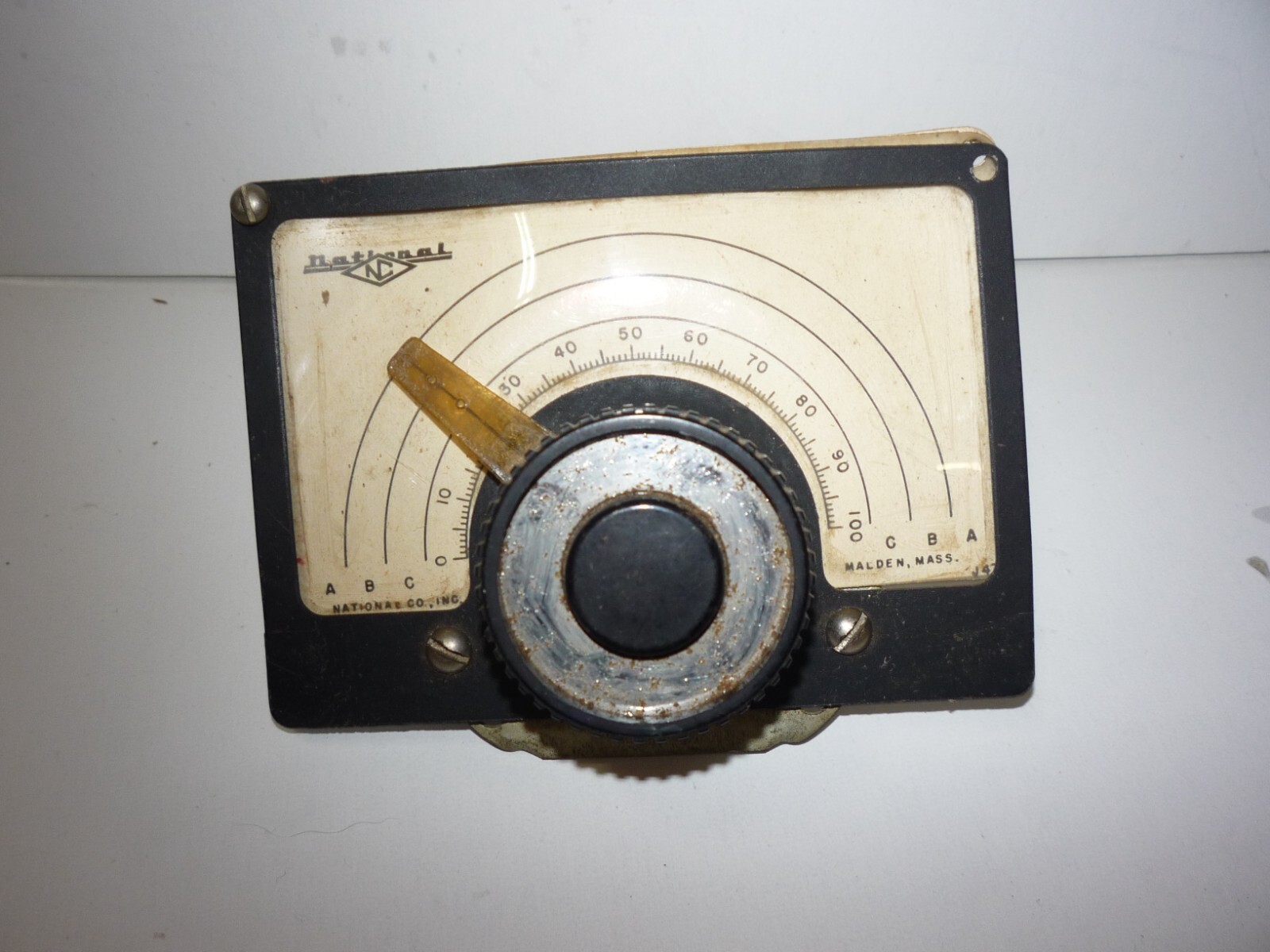 National Radio Vernier Dial + Knob and Bezel 0-100 from ham radio ...