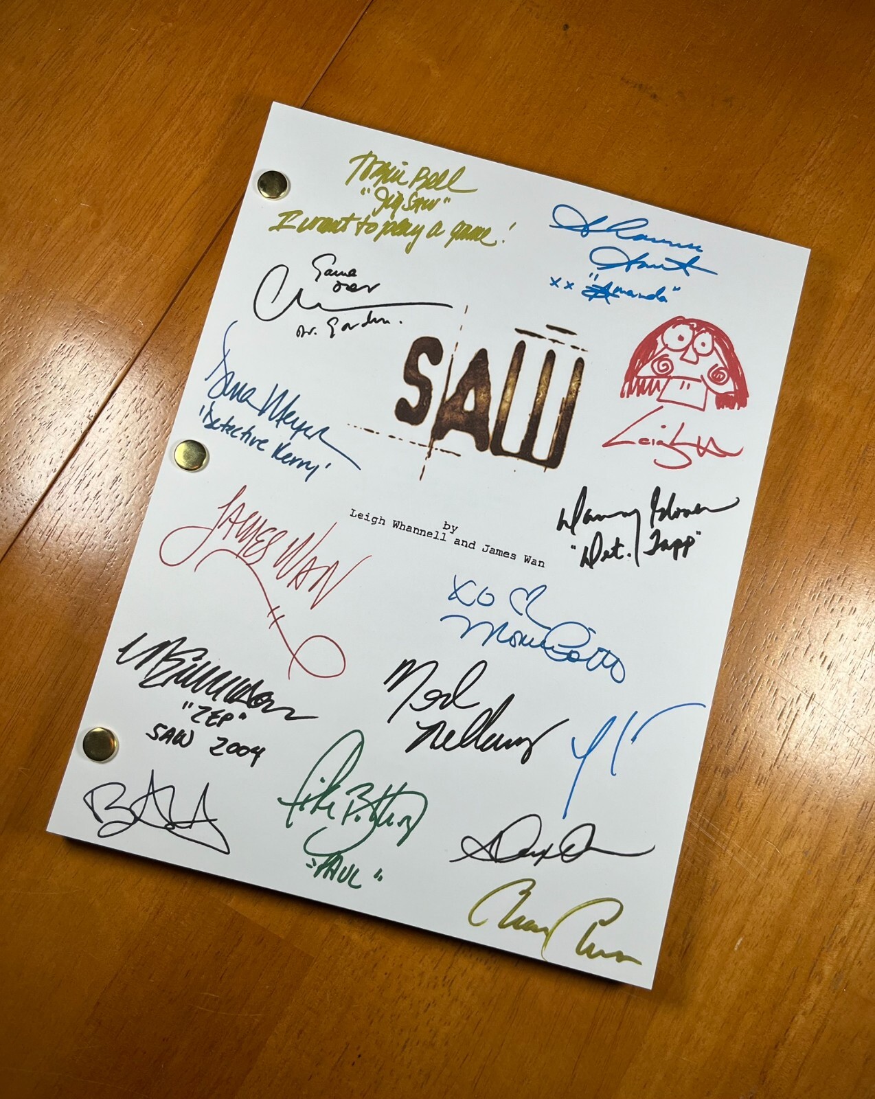 Saw Script Signed- Autograph Reprints- Jigsaw- Saw Movie Script | eBay