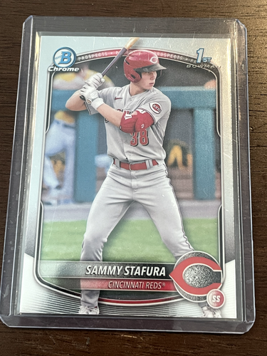 2025 Bowman 1st Sammy Stafura Chrome Prospects #BCP100 Cincinnati Reds ...