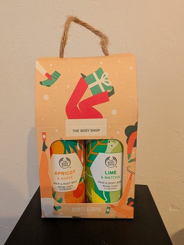 The Body Shop Apricot & Agave/Lime & Matcha Hair & Body Mist Gift set ...