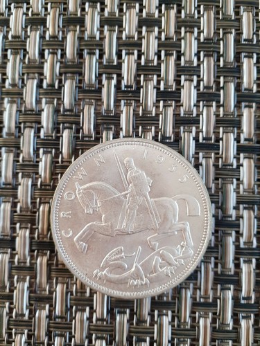 1935 Crown Silver Georgivs V.DG.BRitt:Omn:Rex.Fd.Ind:Imp: Coin | eBay UK