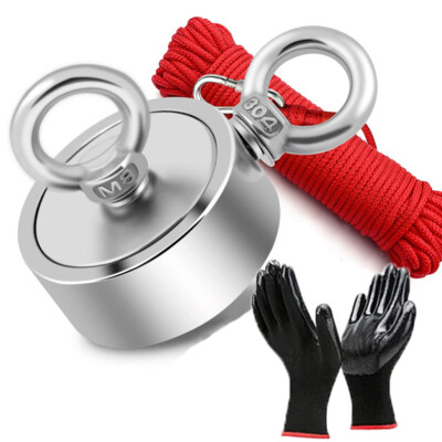Up to 1800 Lbs Fishing Magnet Kit Pull Force Strong Neodymium ...