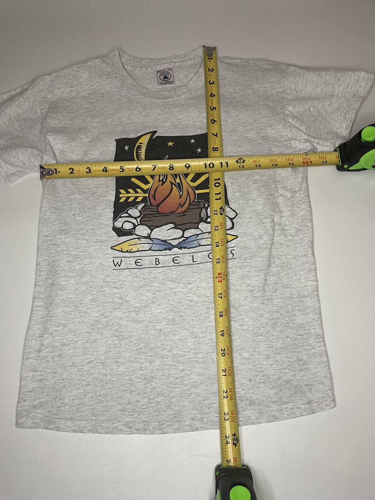 Vtg Webelos Boy Scouts Cub Youth Gray T Shirt L 14 16 Campfire Graphic ...