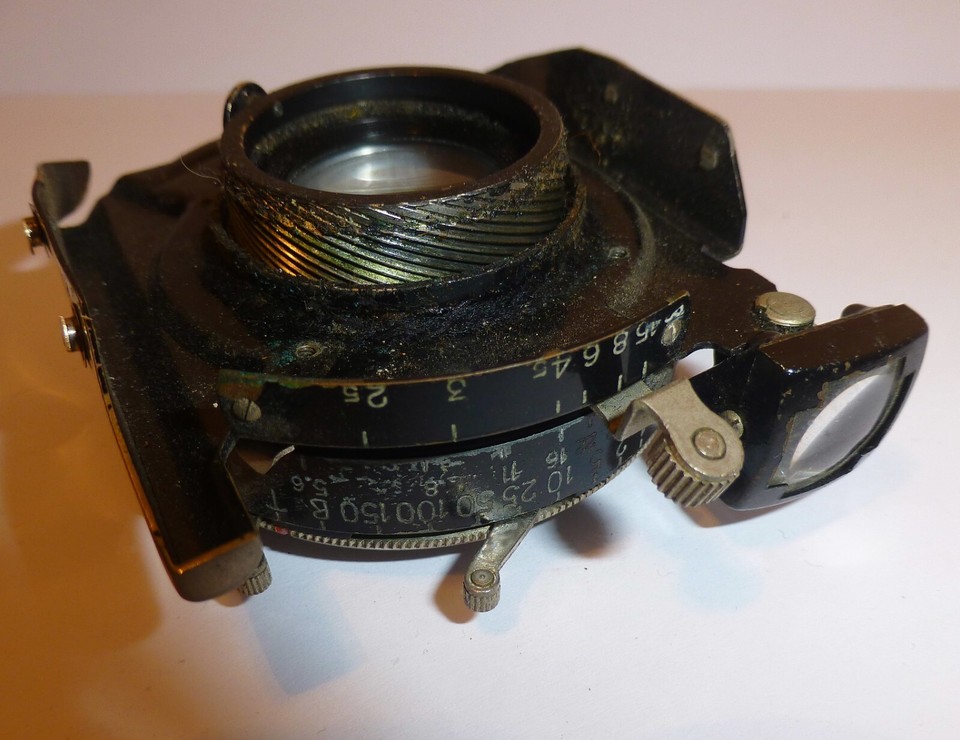 SCHNEIDER RADIONAR 10.5cm F4.5 LENS in a WORKING PRONTOR II SHUTTER ...