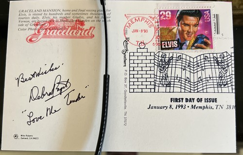 Debra Paget Hand Signed Autograph JSA Elvis Presley Graceland Stamp 1/8 ...