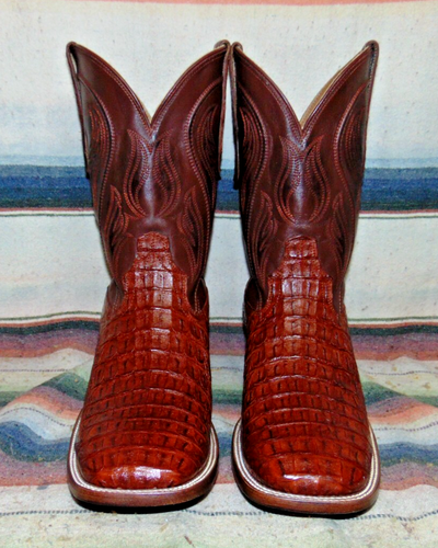 Mens Rujo The Jake Brown Caiman / Leather Cowboy Boots 11 D NEW In Box ...