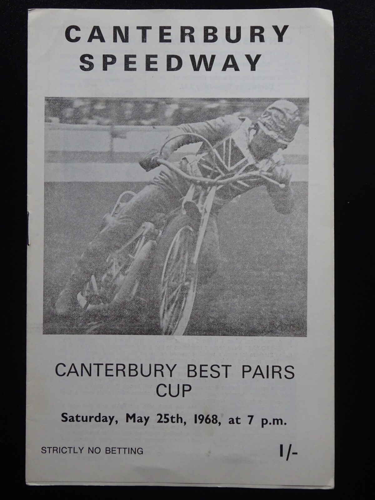 Choice of CANTERBURY Crusaders Speedway programmes 1968-1977 British ...