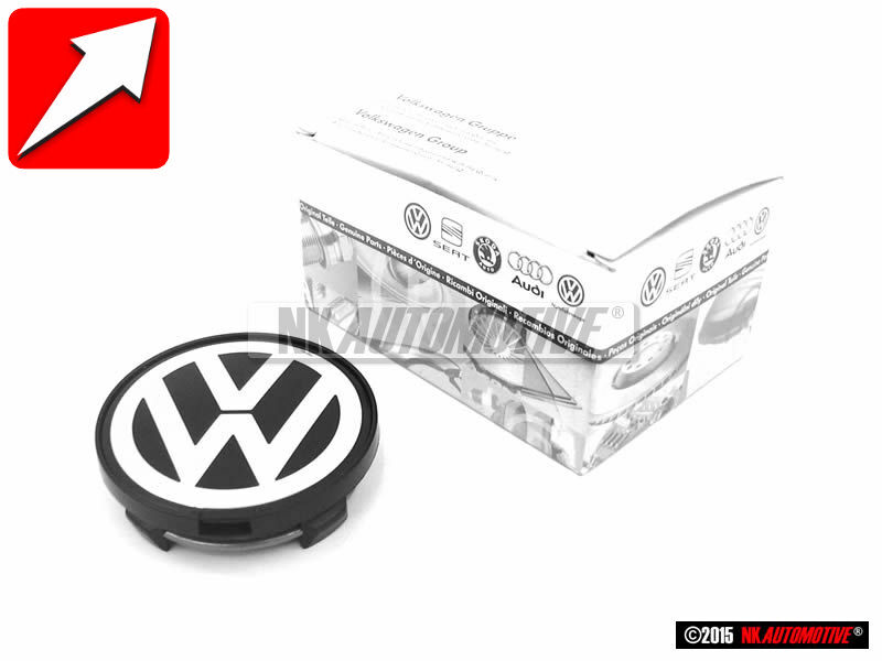 Genuine VW Alloy Wheel Centre Cap Black Chrome - 7D0601165 BXF | eBay
