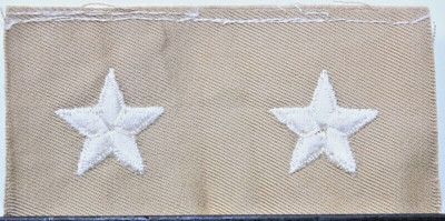 US Army Brigadier General BG Khaki Fatigue Uniform Rank Insignia Patch ...