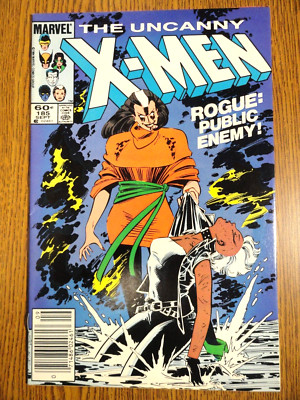 Uncanny X-men #185 Newsstand Claremont VF Romita Cover Rogue 1st Print ...