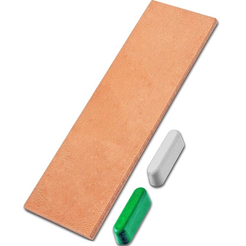Leather Honing Strop for Knife Sharpening with Polishing Compound 3 ...