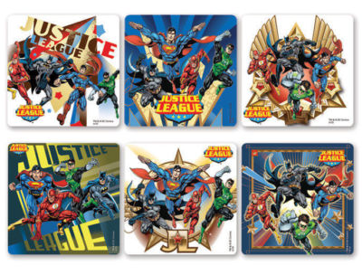 12 DC Comics Justice League Stickers Kid Birthday Party Goody Bag ...